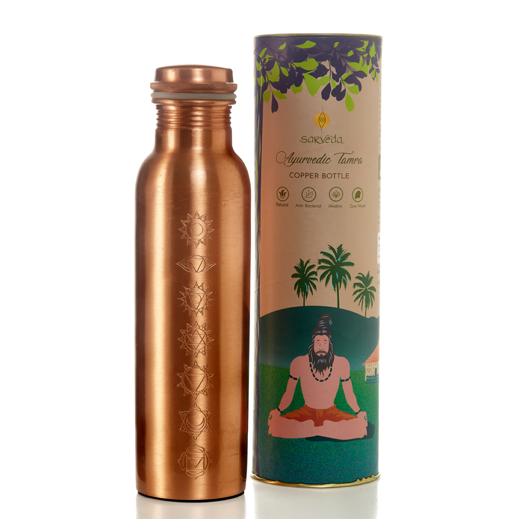 7 Chakras Gold - Copper Bottle - Sarveda
